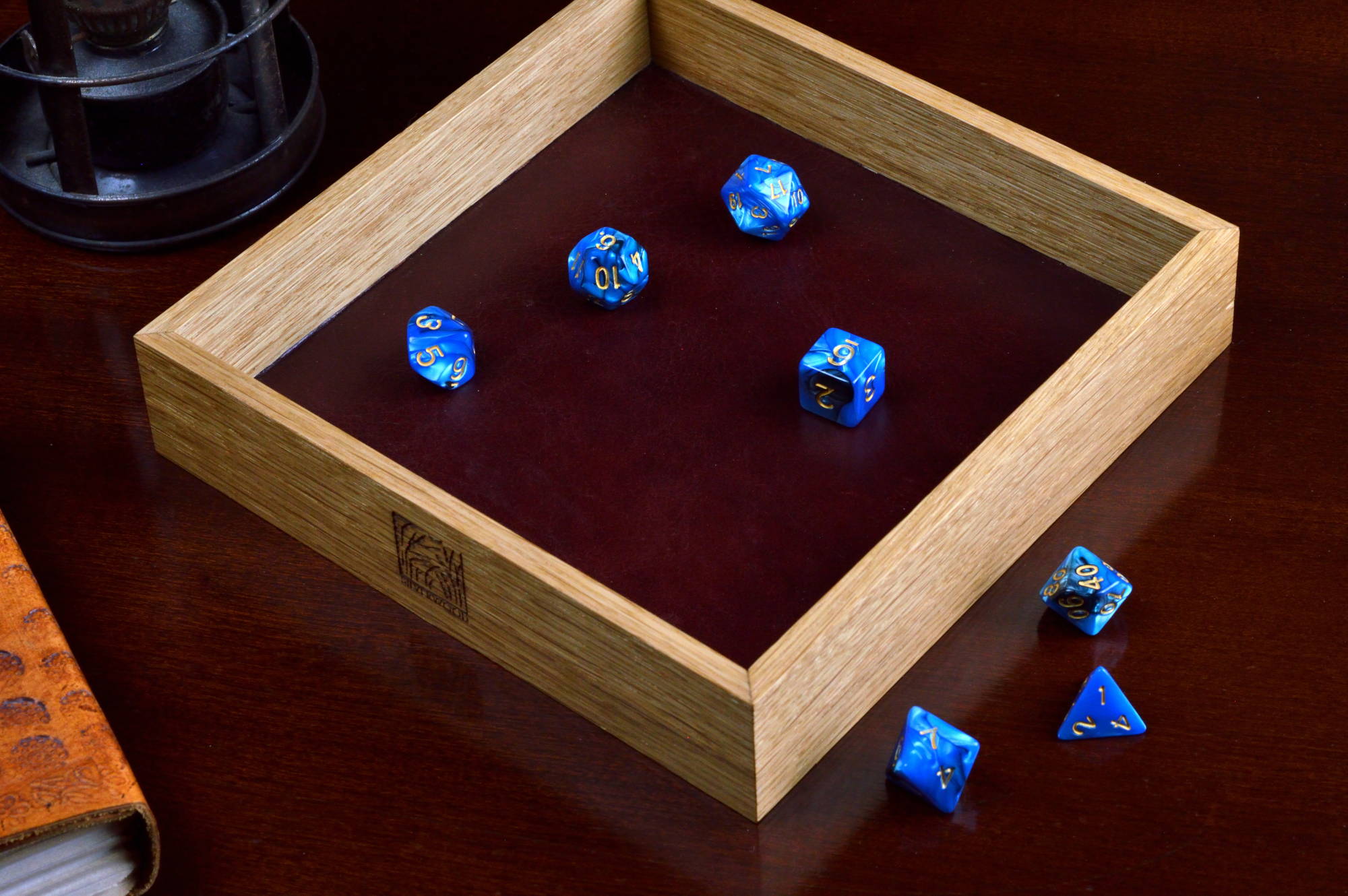 Oak Artisan Dice Tray - Silverwood Gaming