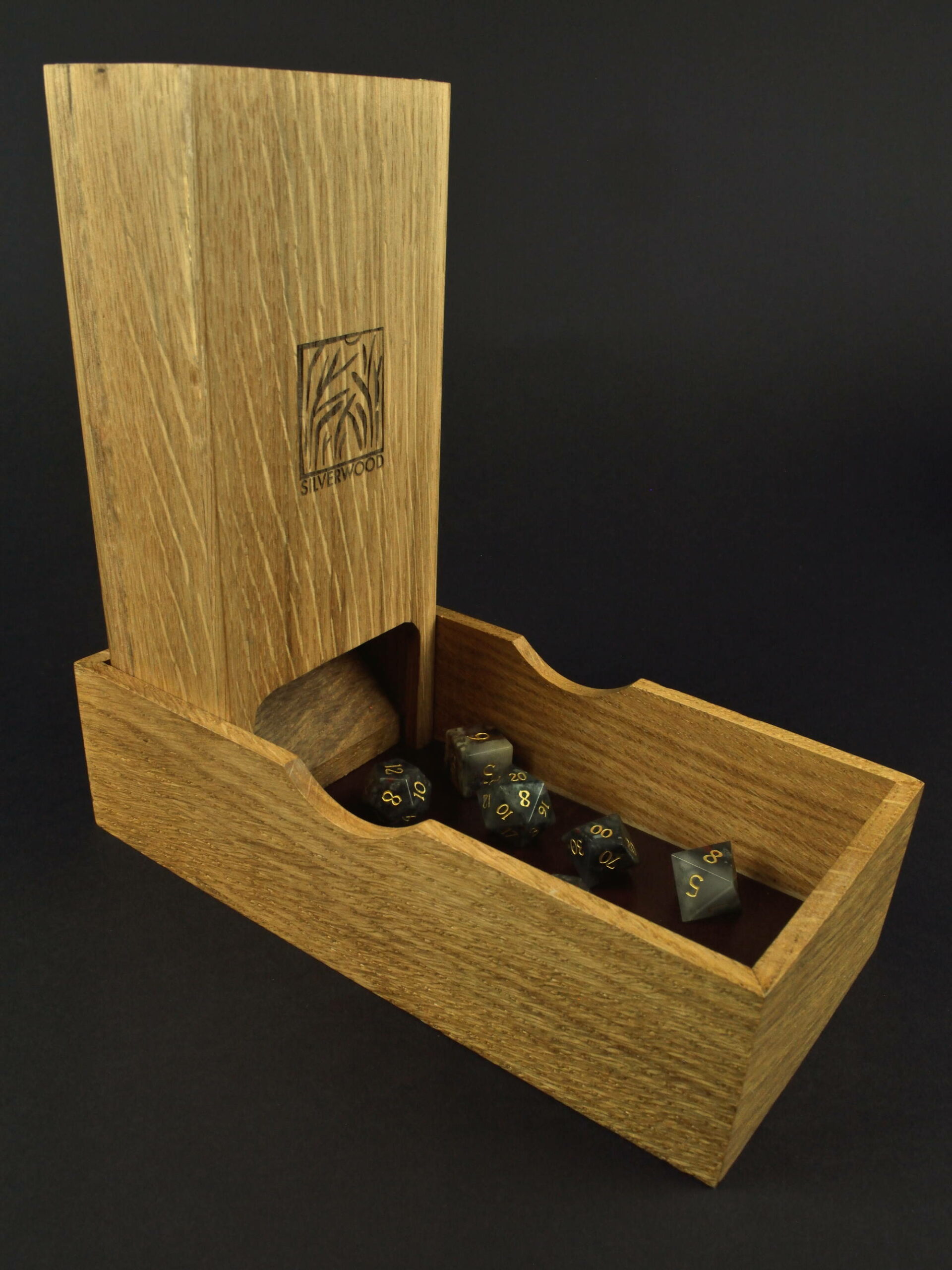 Oak Artisan Dice Tower - Silverwood Gaming