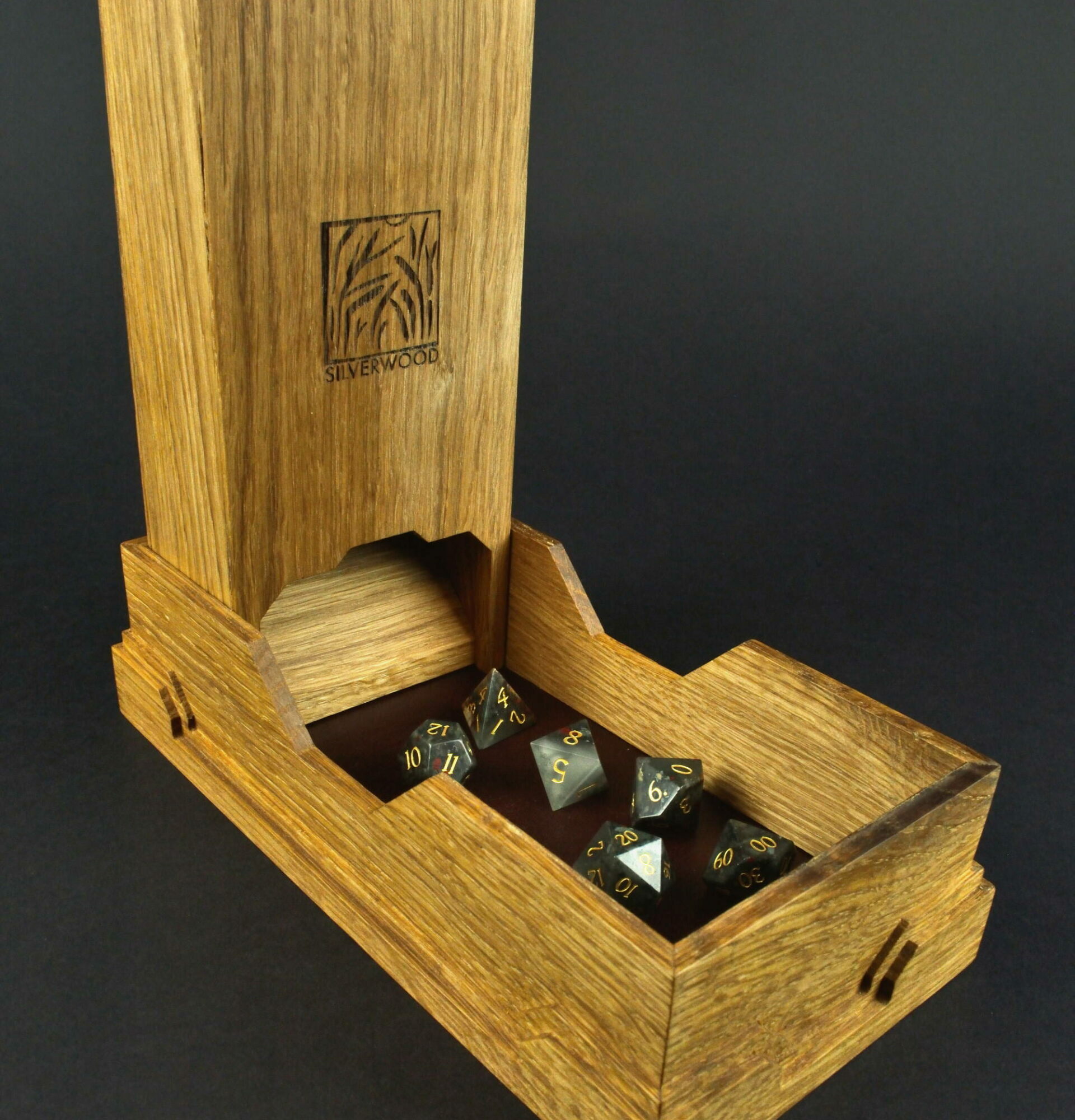 Oak Stout-Heart Dice Tower - Silverwood Gaming