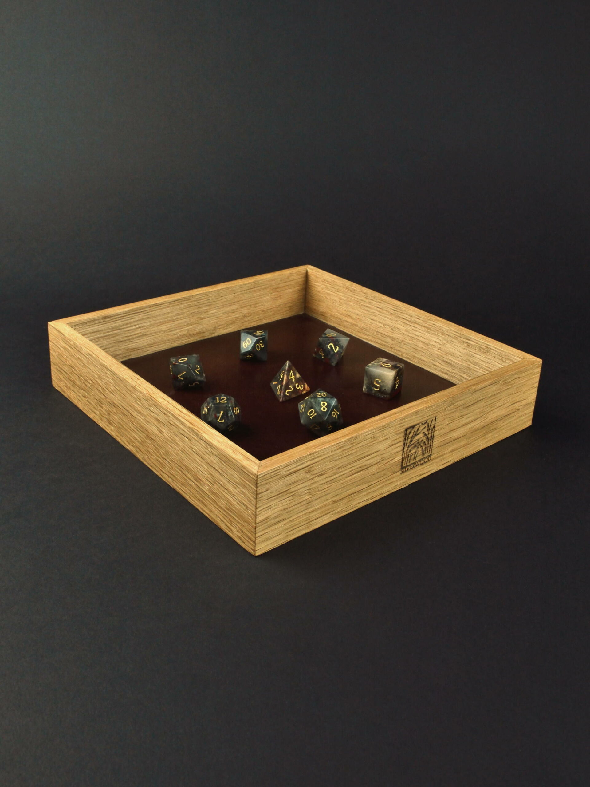 Oak Artisan Dice Tray - Silverwood Gaming