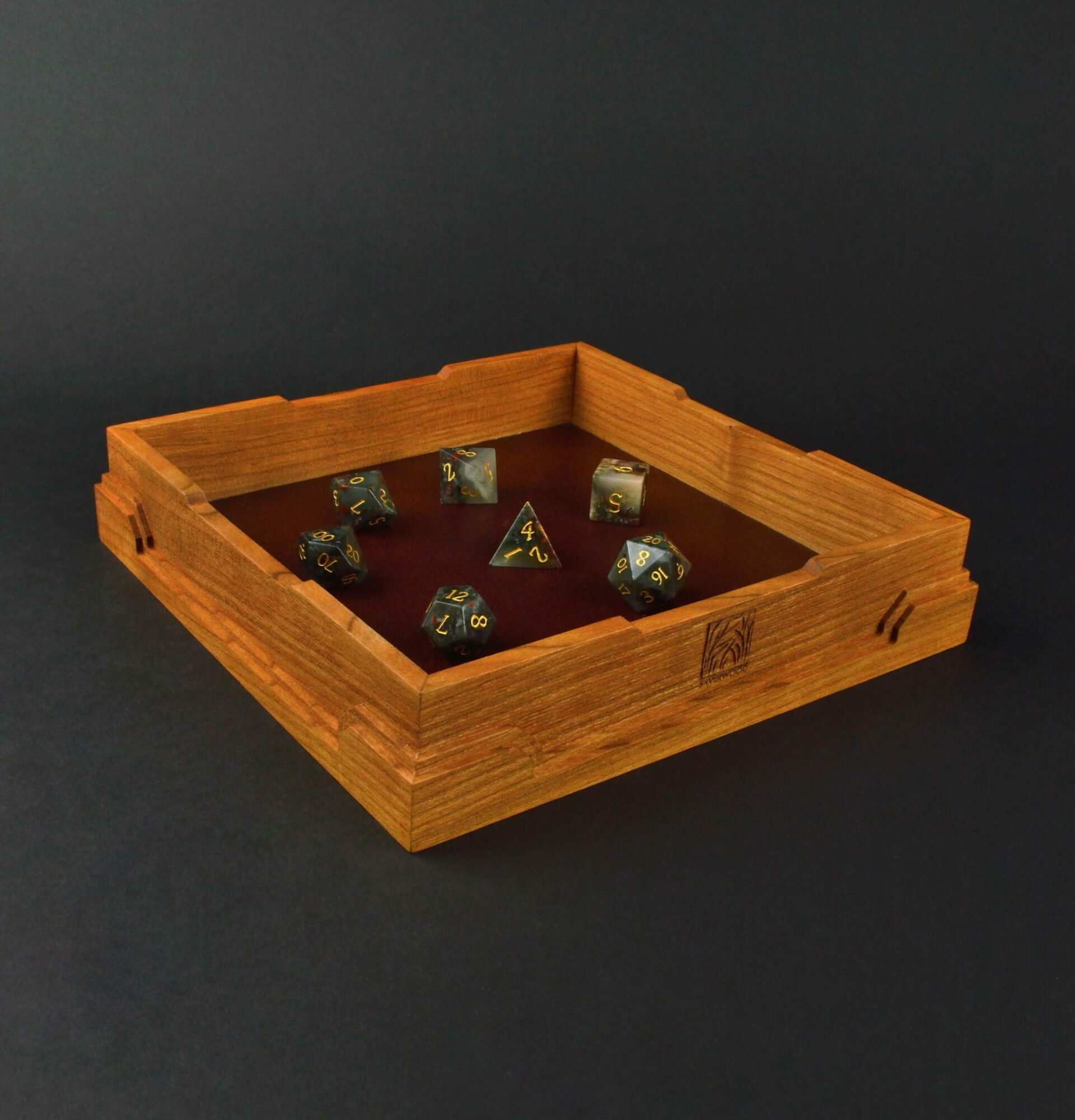 Cherry Stout-Heart Dice Tray | Made in the UK | Silverwood Gaming