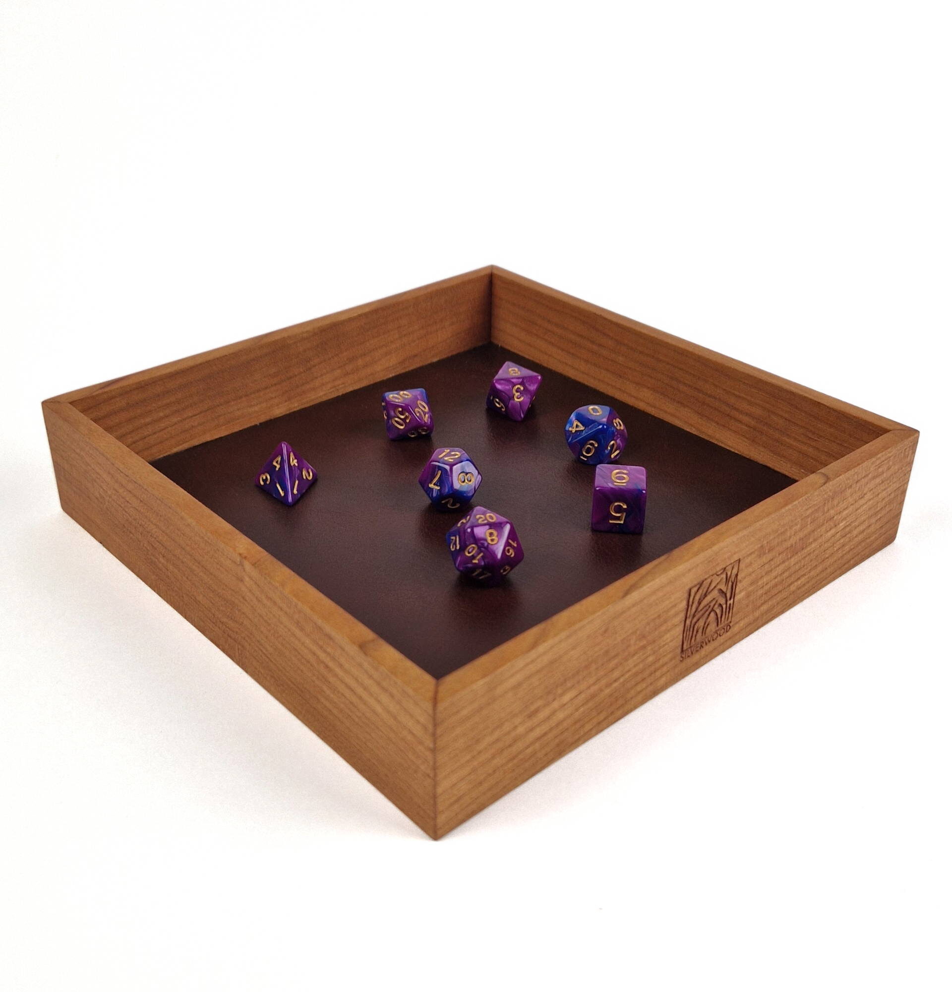Cherry Artisan Dice Tray | Dice Tray perfect for DnD | Silverwood Gaming