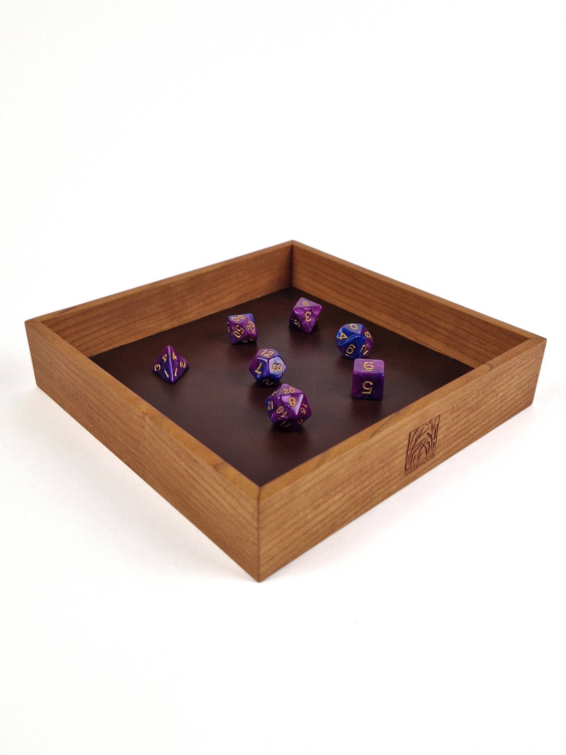 Cherry Artisan Dice Tray | Dice Tray perfect for DnD | Silverwood Gaming